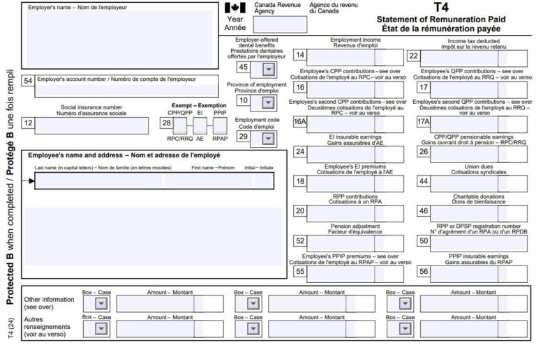Understanding Your T4 Slip: A Canadian Employee's Guide to Taxes ...