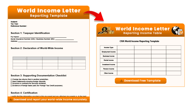 World Income Reporting Letter Free Template - Instaccountant - Your ...